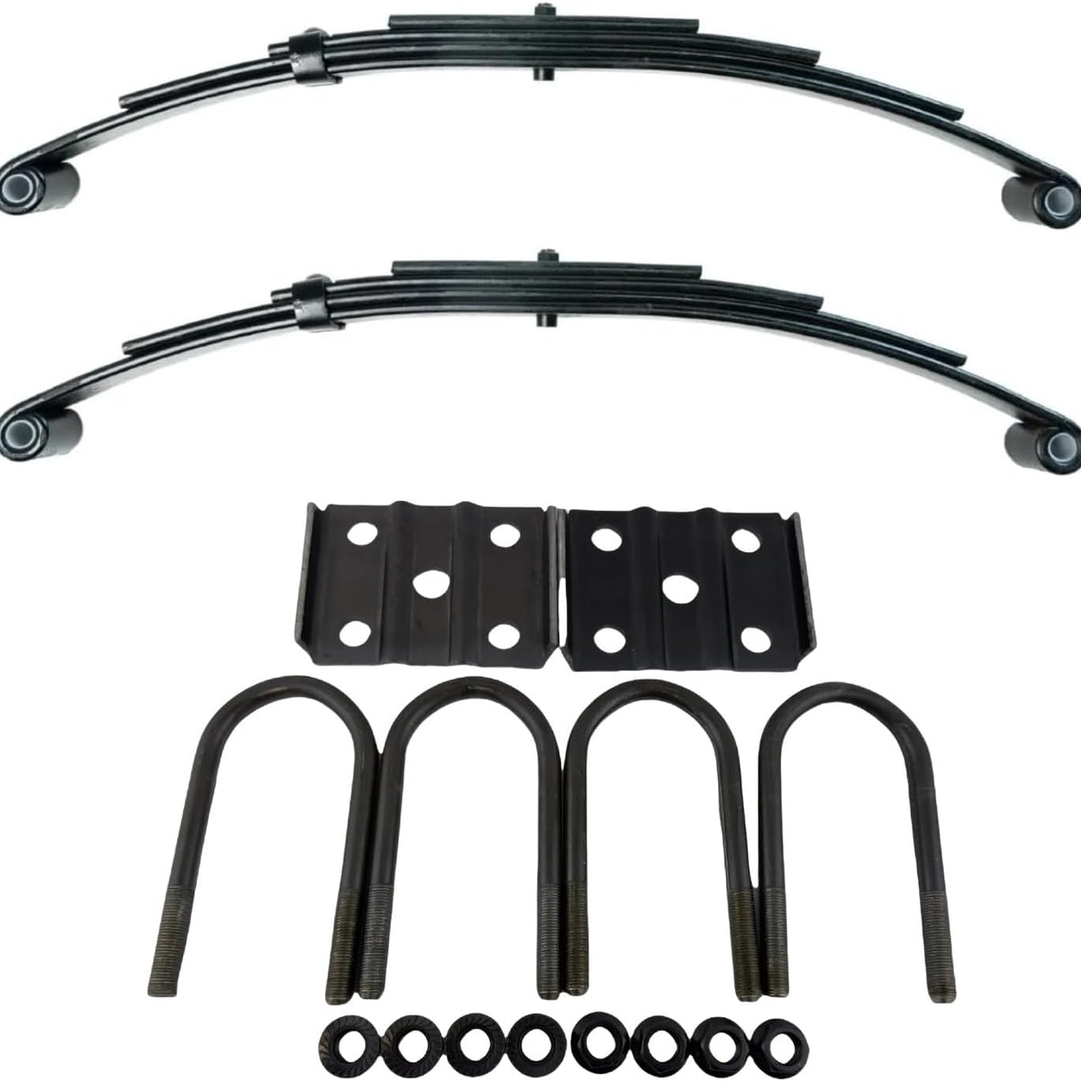 3500 lb Axles 25.25 4-Leaf Double Eye Trailer Springs 1-34 Wide Hanger ...
